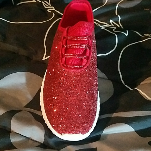 Forever 21 | Shoes | New Womens Red Glitter Sequins Sneakers Shoes Firm ...